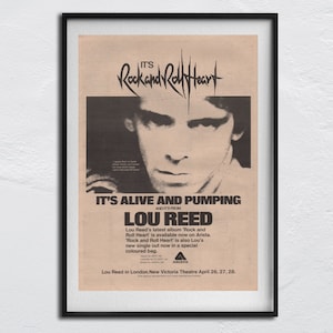 LOU REED Poster 1977 Original NME Formerly Velvet Underground, the ...