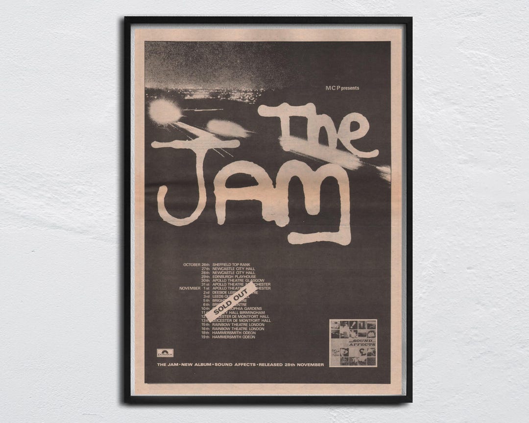THE JAM - 1980 Poster Original NME - Sound Affects / Paul Weller, Bruce ...