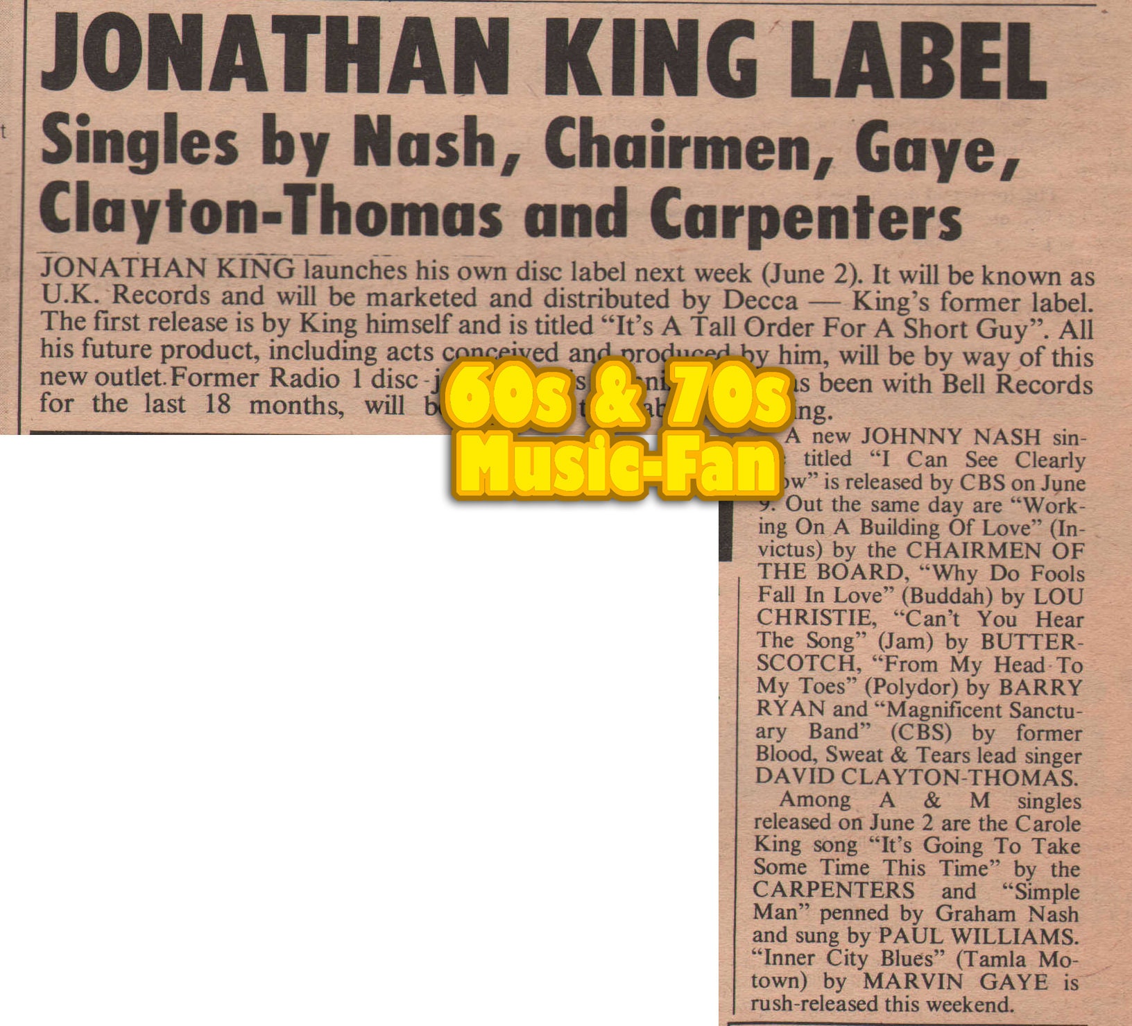 FACES 1972 Original NME Clipping Back/front Also: Osmonds, Beatles Pink ...