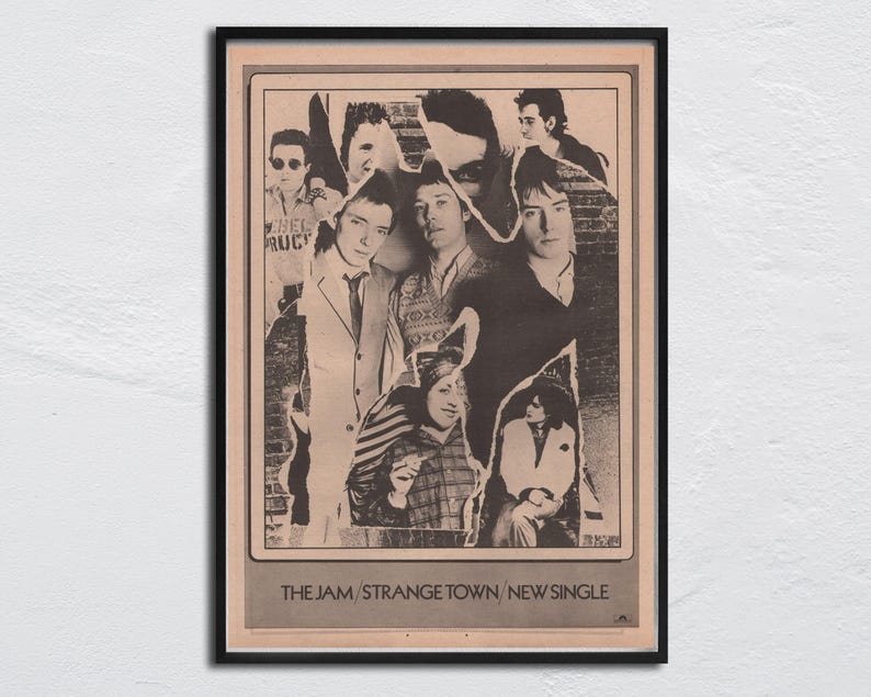 THE JAM - 1979 Poster Original NME - Strange Town - Paul Weller, Bruce ...