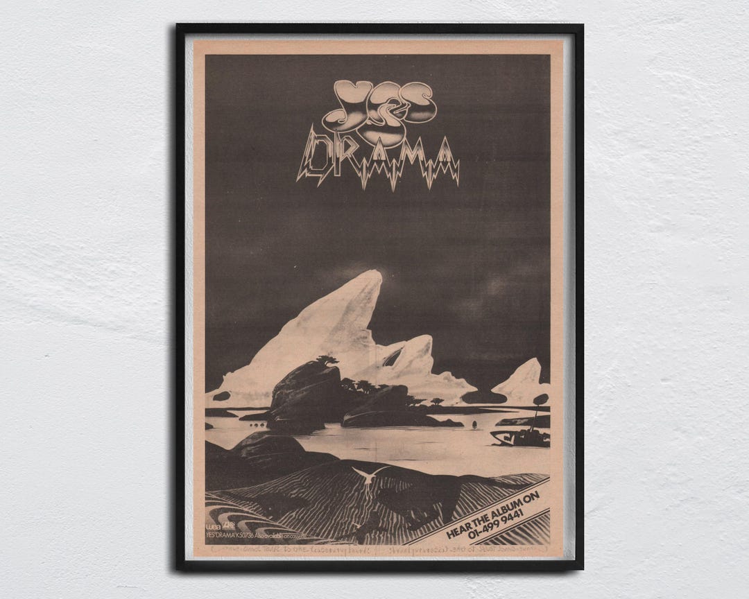 YES - 1980 POSTER Original NME - Drama / Tony Kaye, Bill Bruford, Jon ...