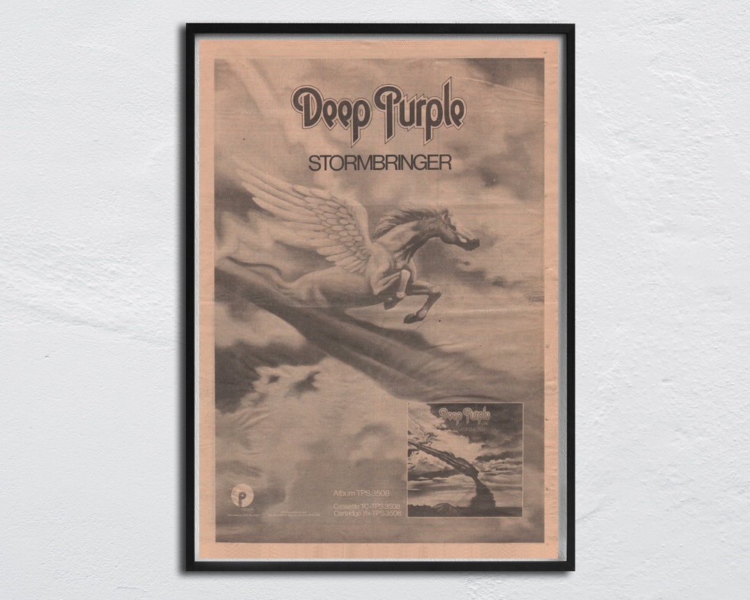 DEEP PURPLE 1974 Original NME Poster Stormbringer / Ian Paice, Ritchie ...