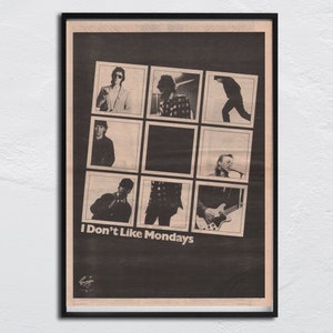 BOOMTOWN RATS - 1979 Original NME Poster - I Dont Like Mondays - Bob ...