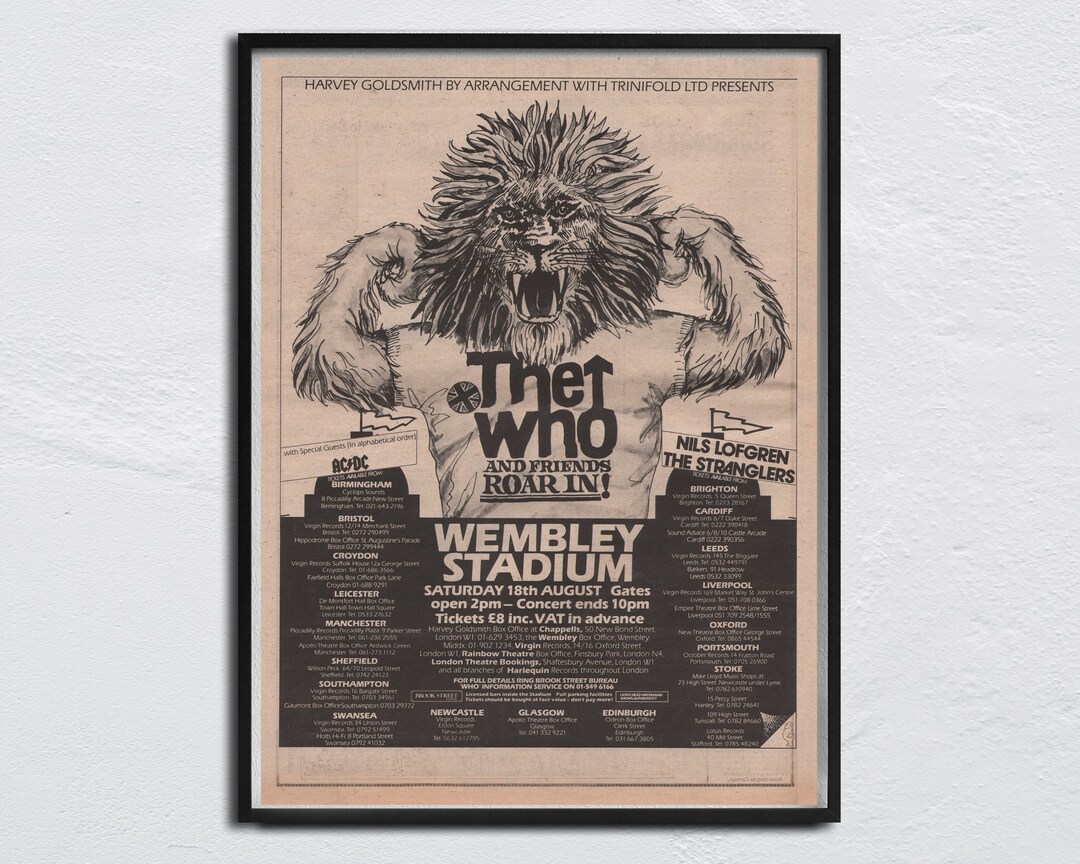 The Who - Poster 1979 NME - Who at Wembley Plus AC-DC, Stranglers ...