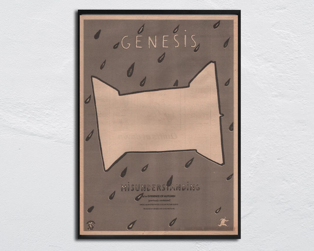 GENESIS Poster - 1980 Original NME - Misunderstanding / Tony Banks ...