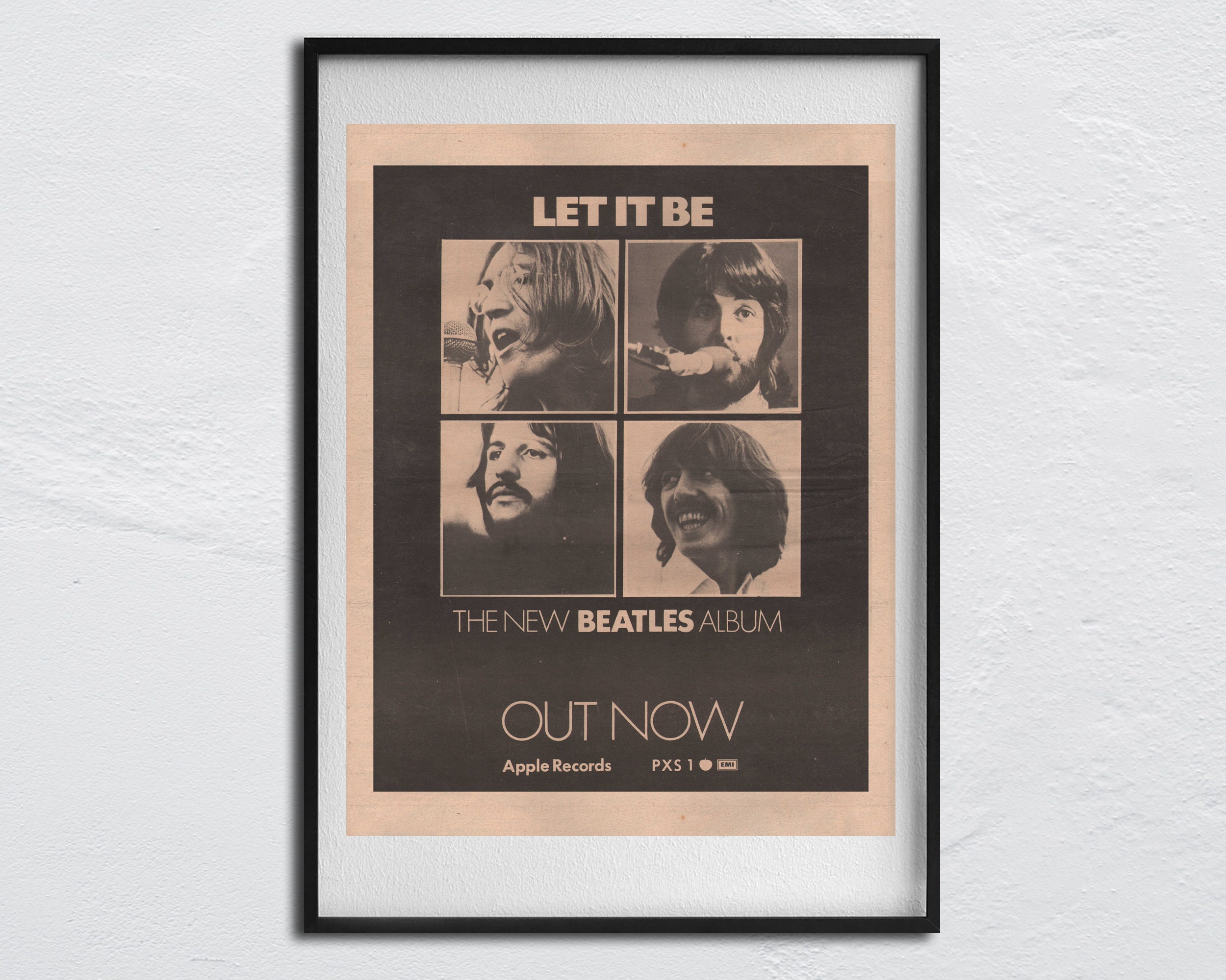 BEATLES POSTER - 1970 Original NME - Let It Be - John Lennon, Ringo ...