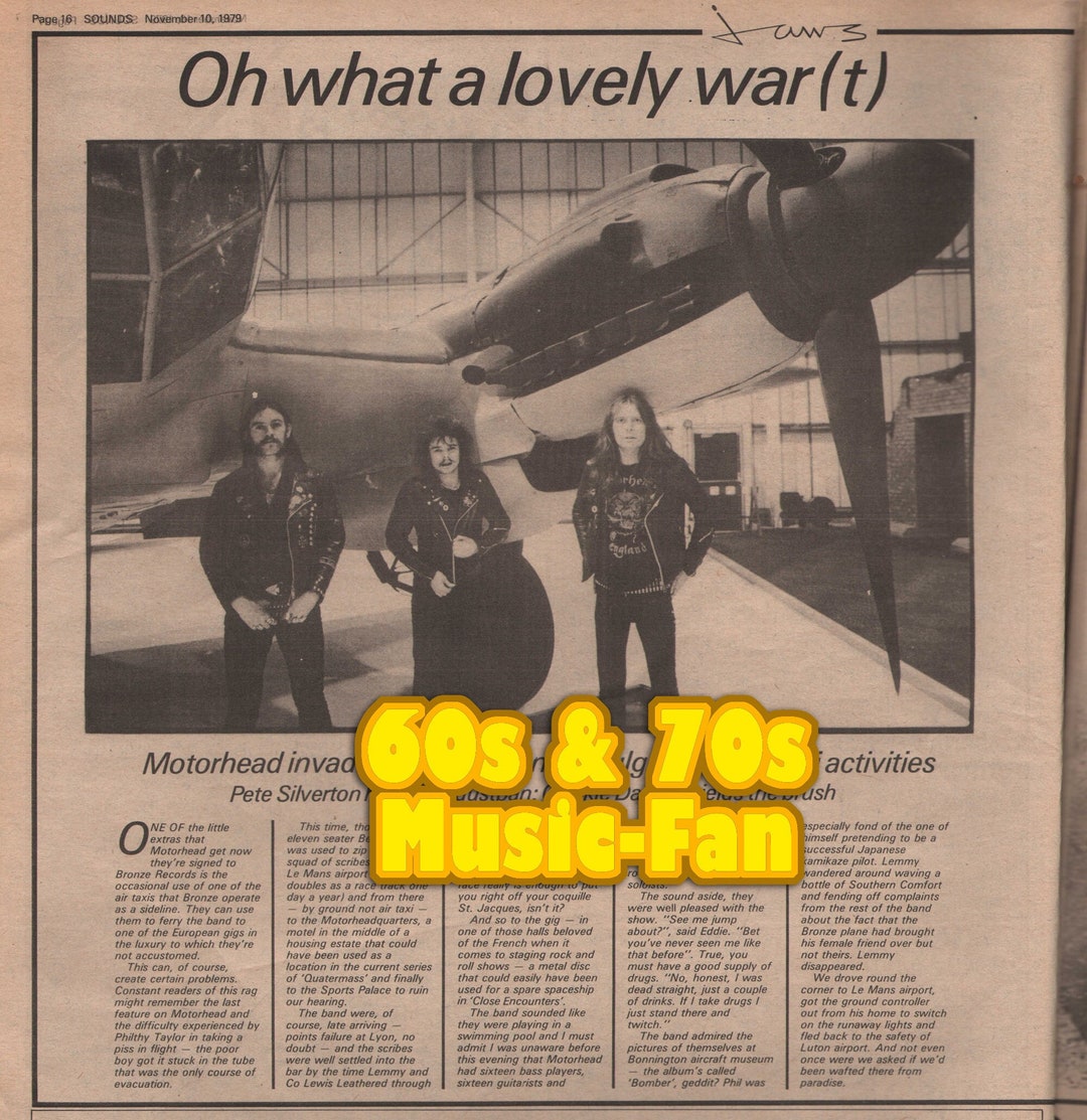 MOTORHEAD - 1979 Original NME Clipping - Lemmy Kilmister, Larry Wallis ...