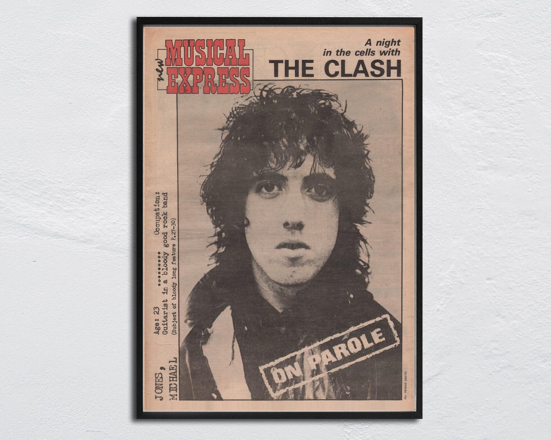The CLASH Poster - 1978 Original NME - on Parole / Joe Strummer, Mick ...