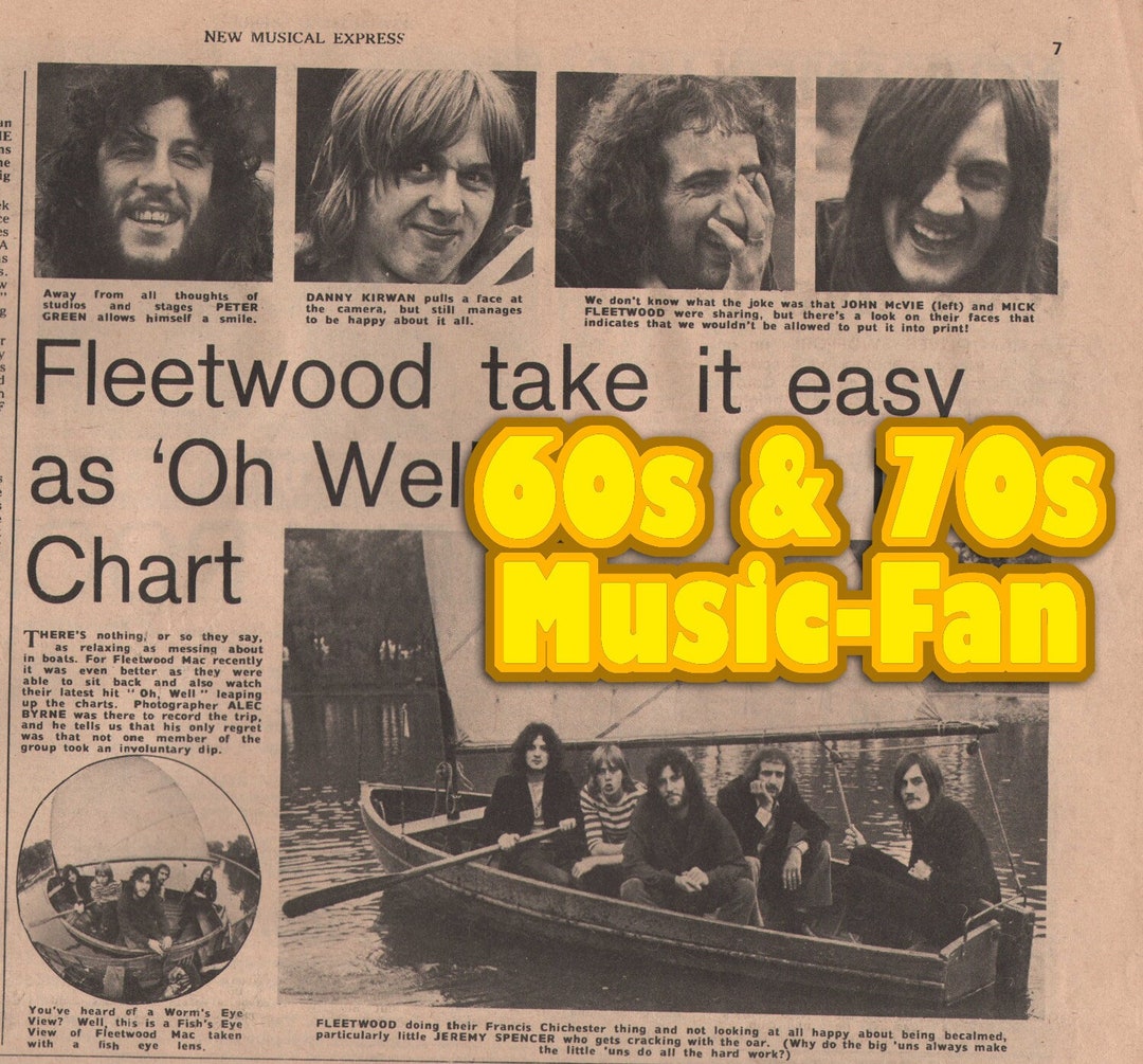 FLEETWOOD MAC 1967 Original NME Clipping oh Well Peter Green, Jeremy ...