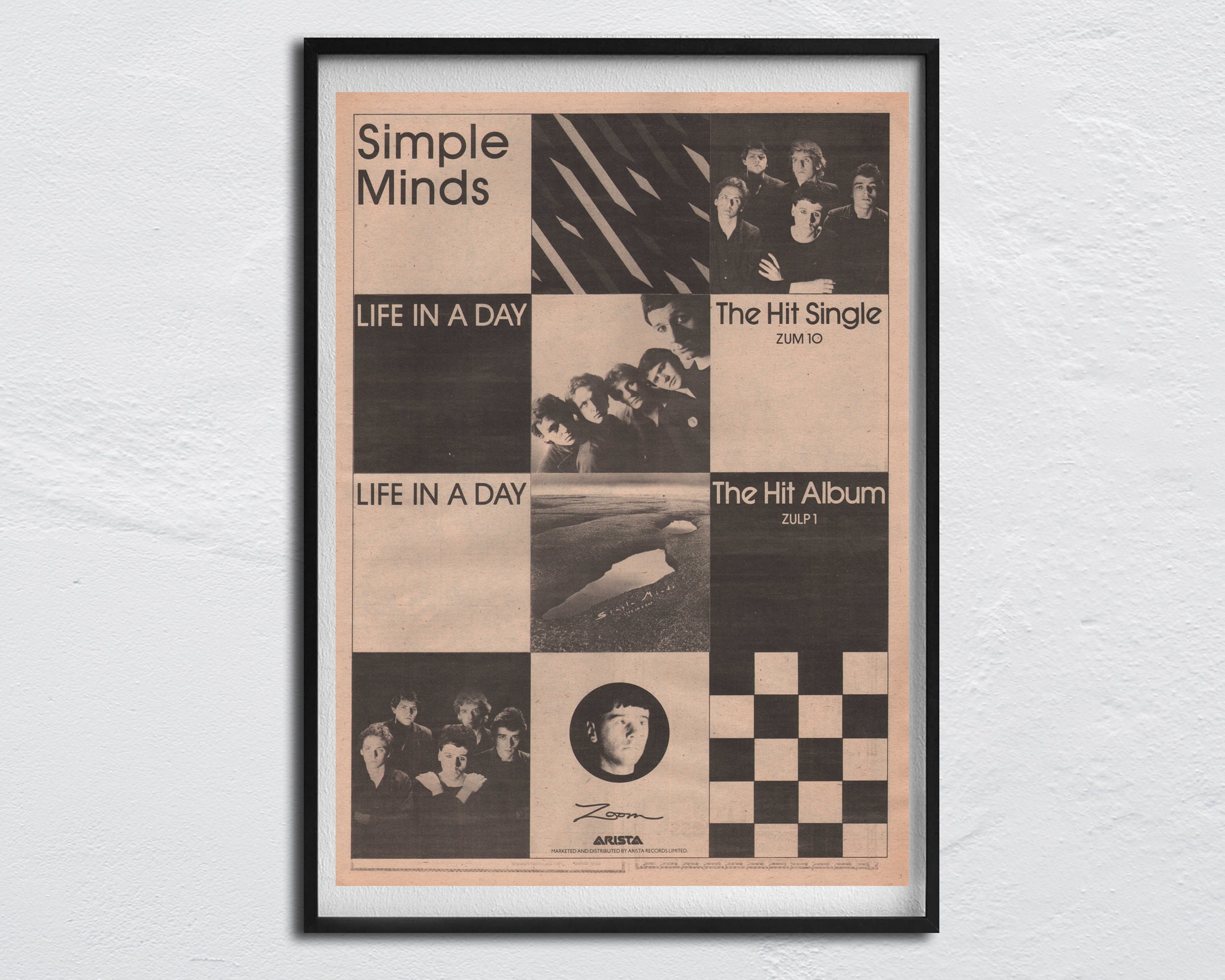SIMPLE MINDS - 1979 Original NME Poster - Life in a Day - Jim Kerr ...