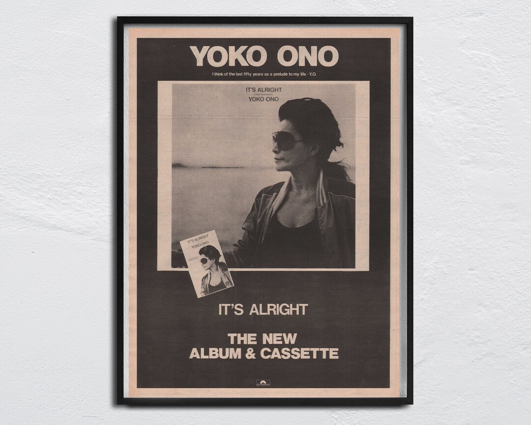 1982 Poster Yoko Ono / BEATLES - Original NME - Its Aright / I See ...