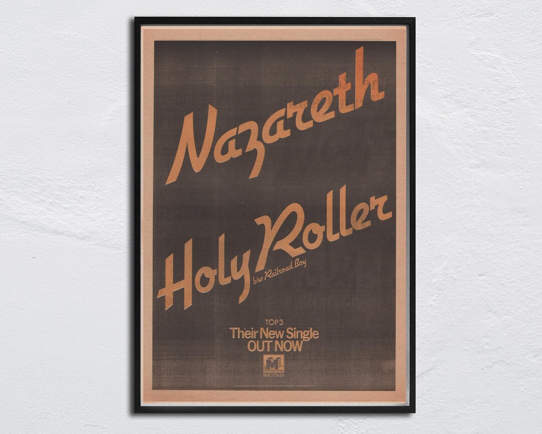 NAZARETH - 1975 Original NME Poster - Holy Roller / Dan Mccafferty ...
