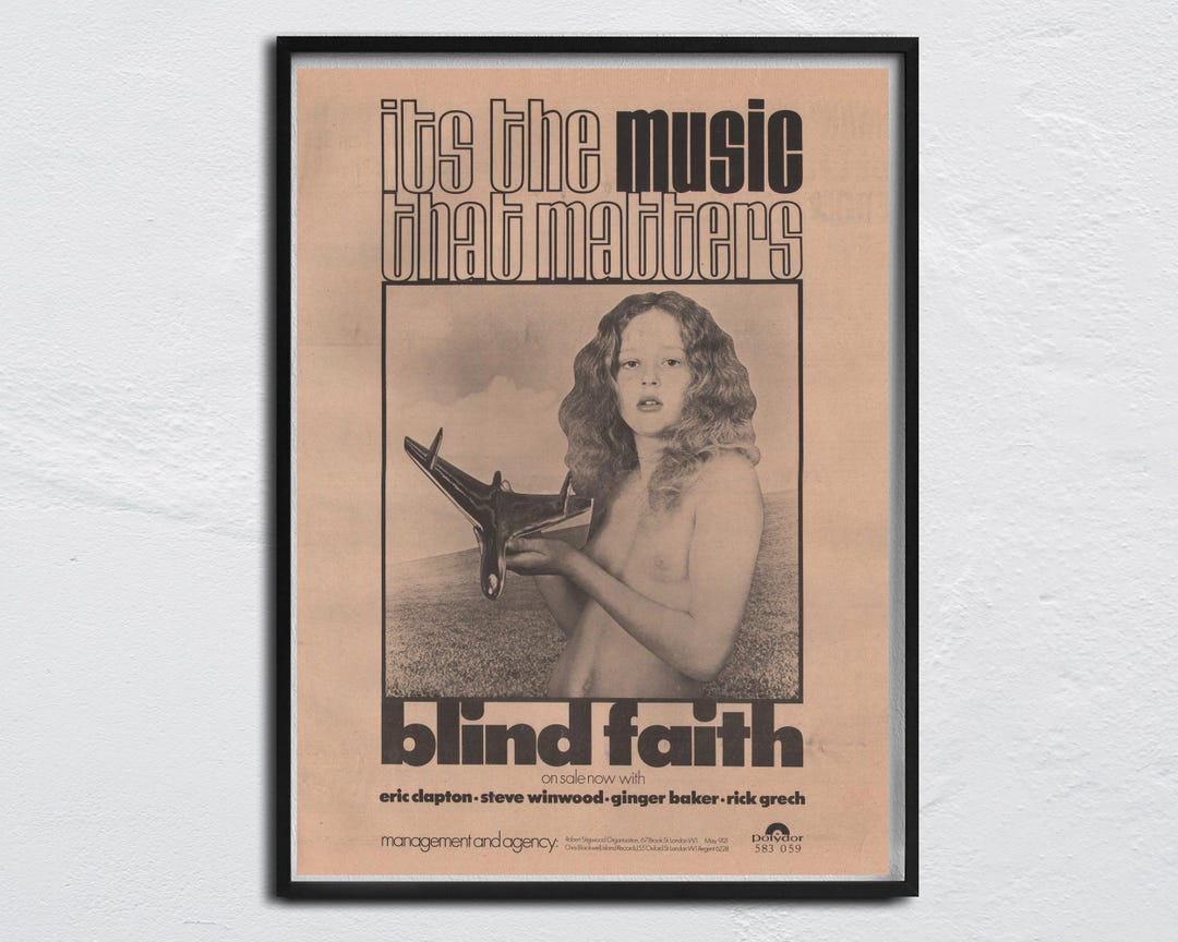 BLIND FAITH Poster 1970 Original NME Its the Music That Matters / Steve ...