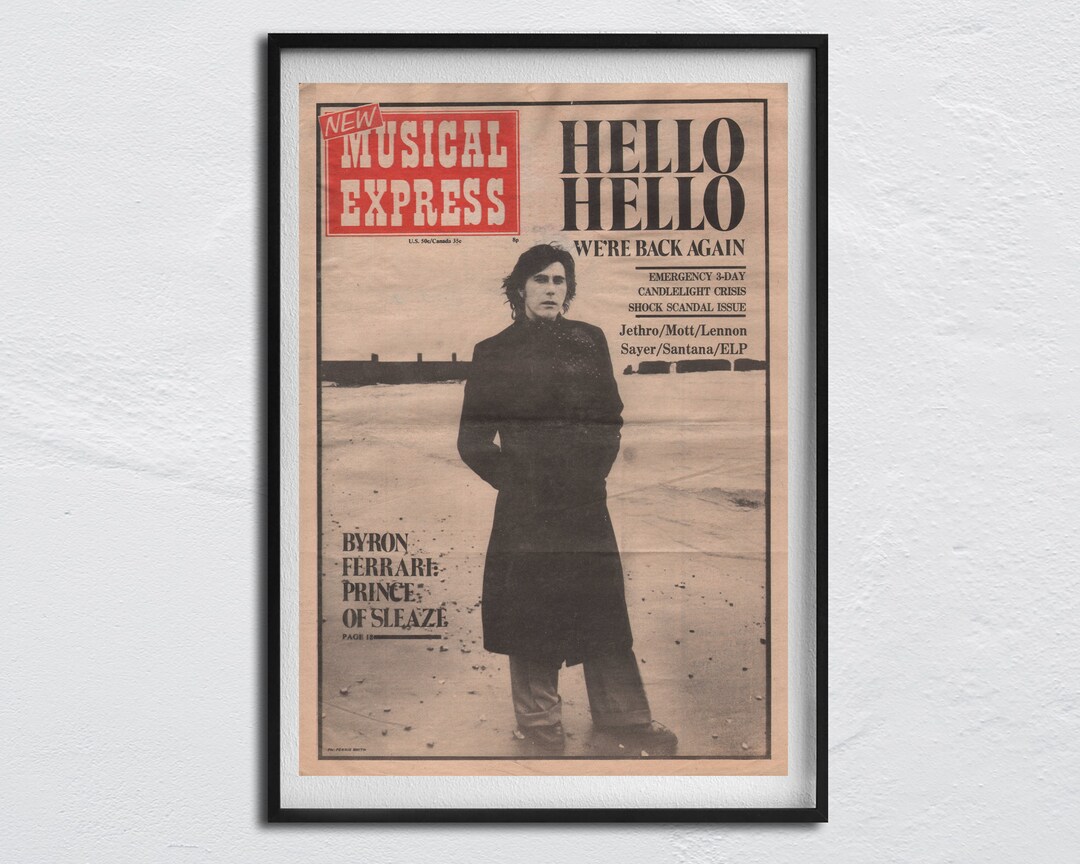 1973 Poster BRIAN FERRY / Roxy Music - Original NME / Brian Eno, Graham ...