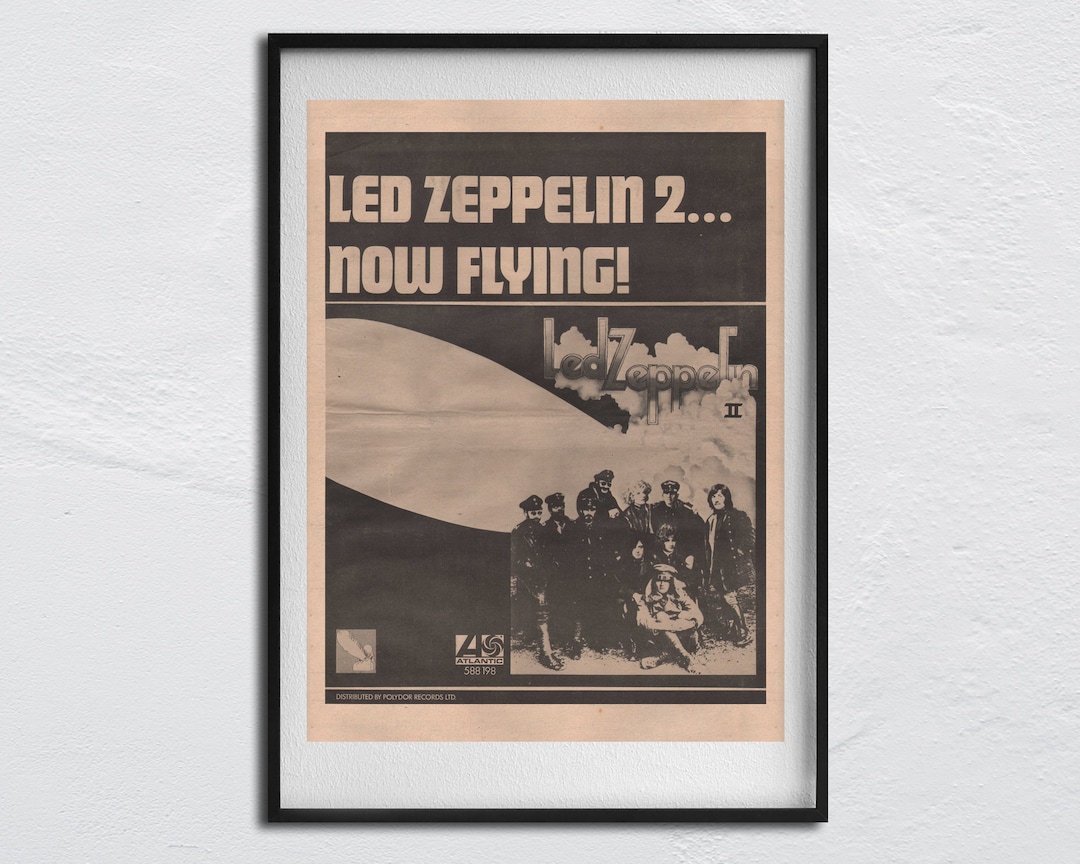 LED ZEPPELIN 1969 Original NME Poster Now Flying John - Etsy