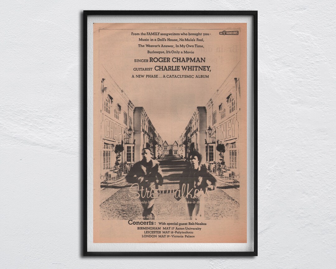 1974 Poster ROGER CHAPMAN / Charlie Whitney - Original NME ...