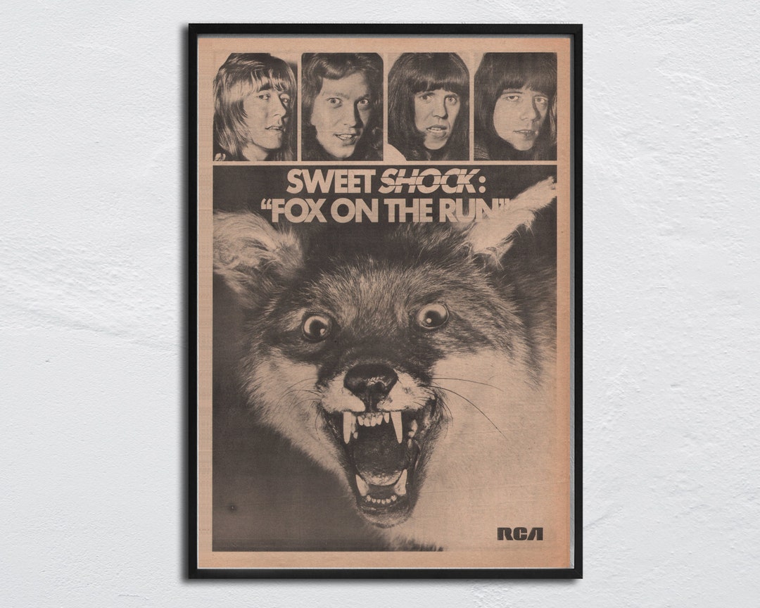 The SWEET POSTER 1975 - Original NME - Fox on the Run / Brian Connolly ...