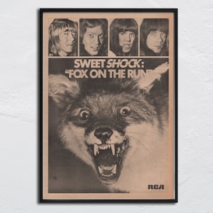 The SWEET POSTER 1975 - Original NME - Fox on the Run / Brian Connolly ...