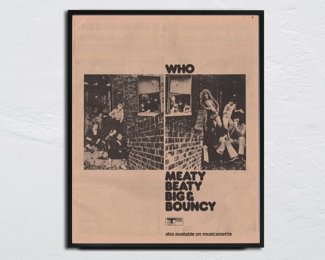THE WHO Poster - 1971 Original NME - Meaty Beaty Big & Bouncy / Pete ...