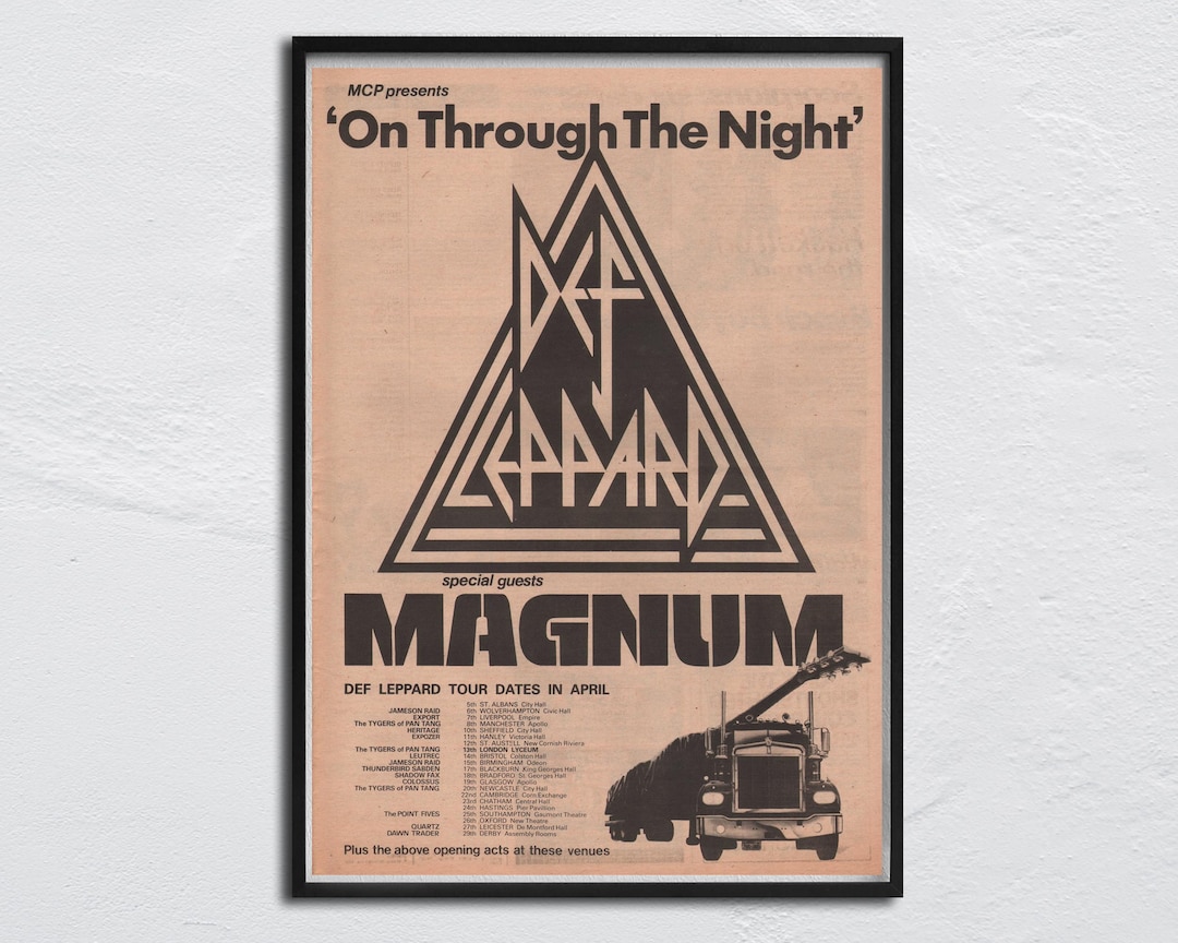 DEF LEPPARD Poster 1980 - Original NME - on Through the Night / Joe ...