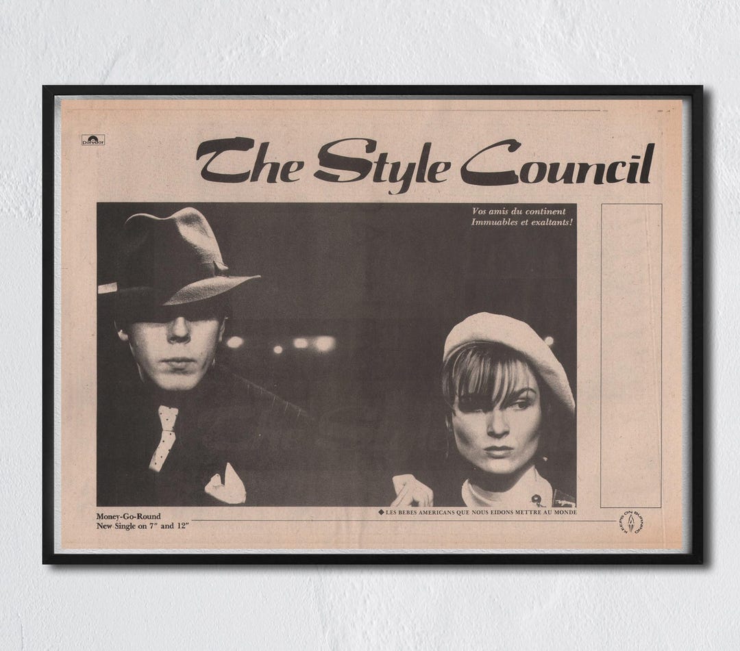 The STYLE COUCIL Poster - 1983 Original NME - Money Go Round / Paul ...