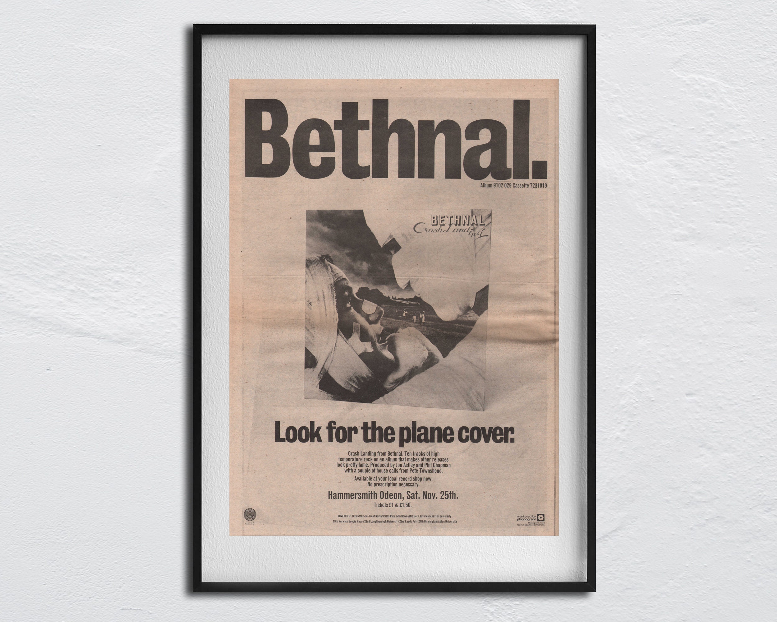 DAVID BOWIE - Original NME Poster 1978 - Backside: Bethnel - Etsy