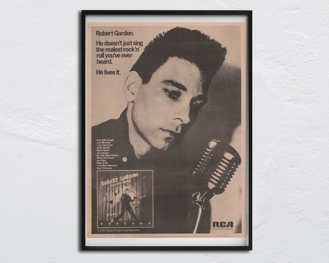 ROBERT GORDON - 1979 Original NME Poster - Rock Billy Boogie - Etsy