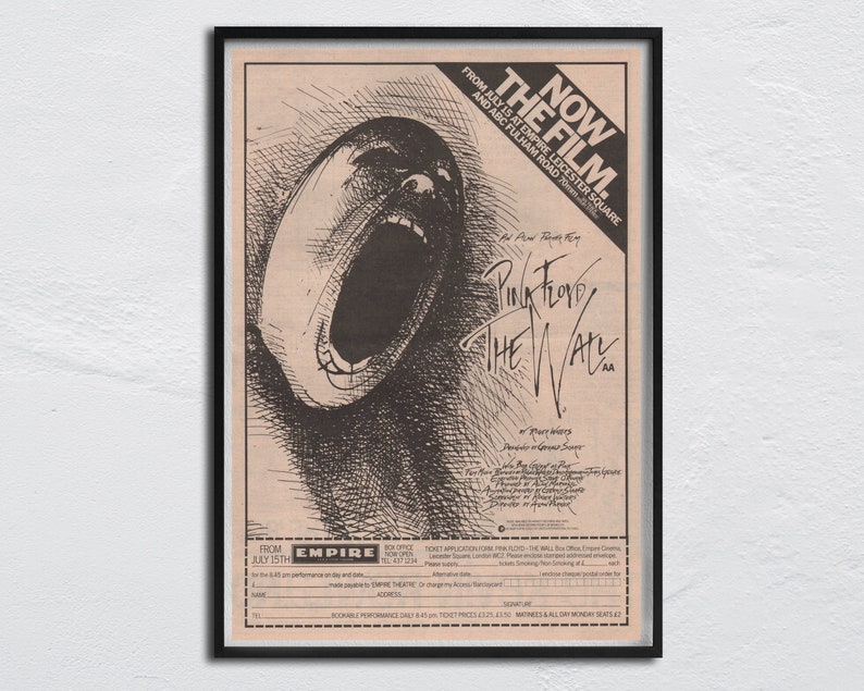 Pink Floyd - 1982 Poster Original NME - the Wall - Roger Waters ...