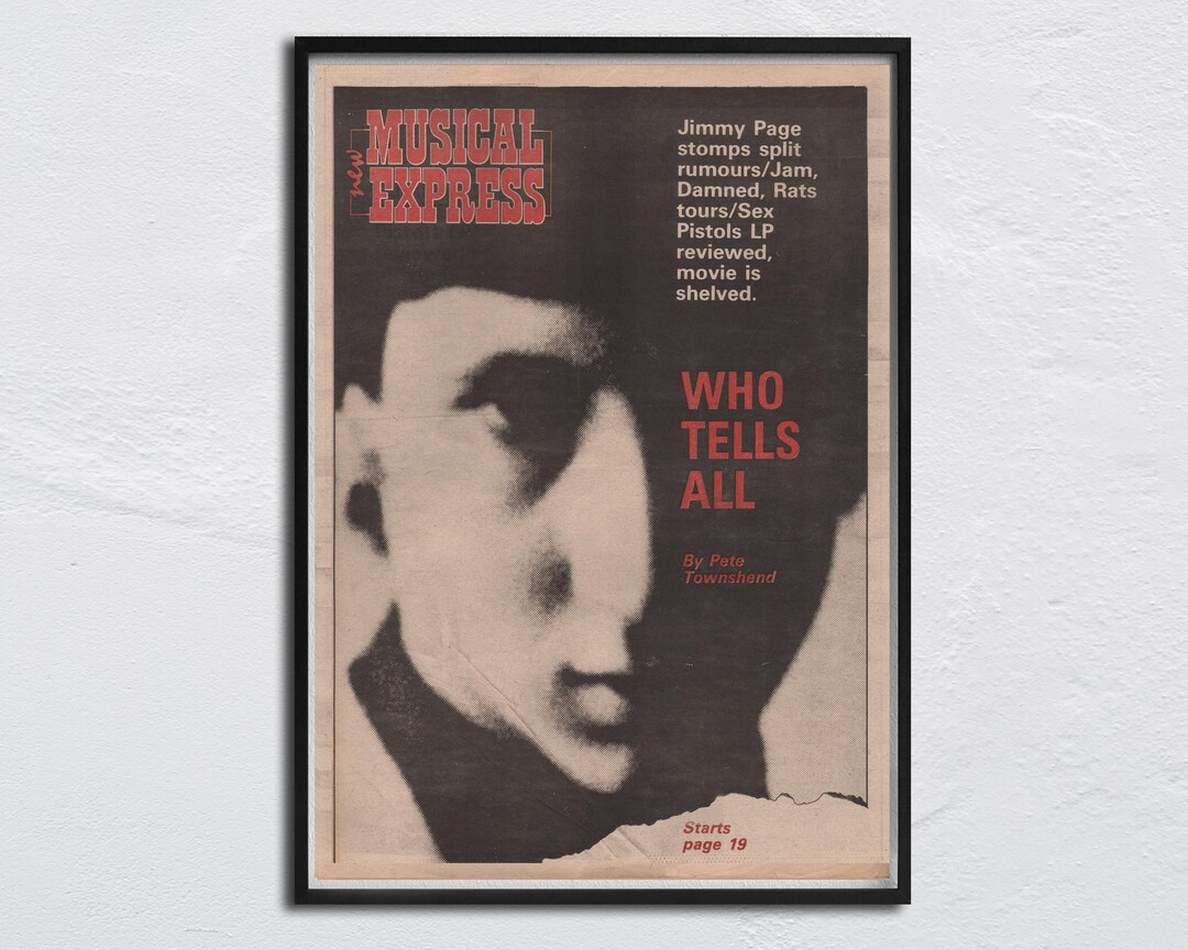 The WHO Poster - 1977 Original NME - Pete Townshend, John Entwistle ...