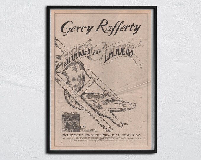 Gerry Rafferty "city to City" Vinyl ORIGINAL Record Album 1970's Rock ...