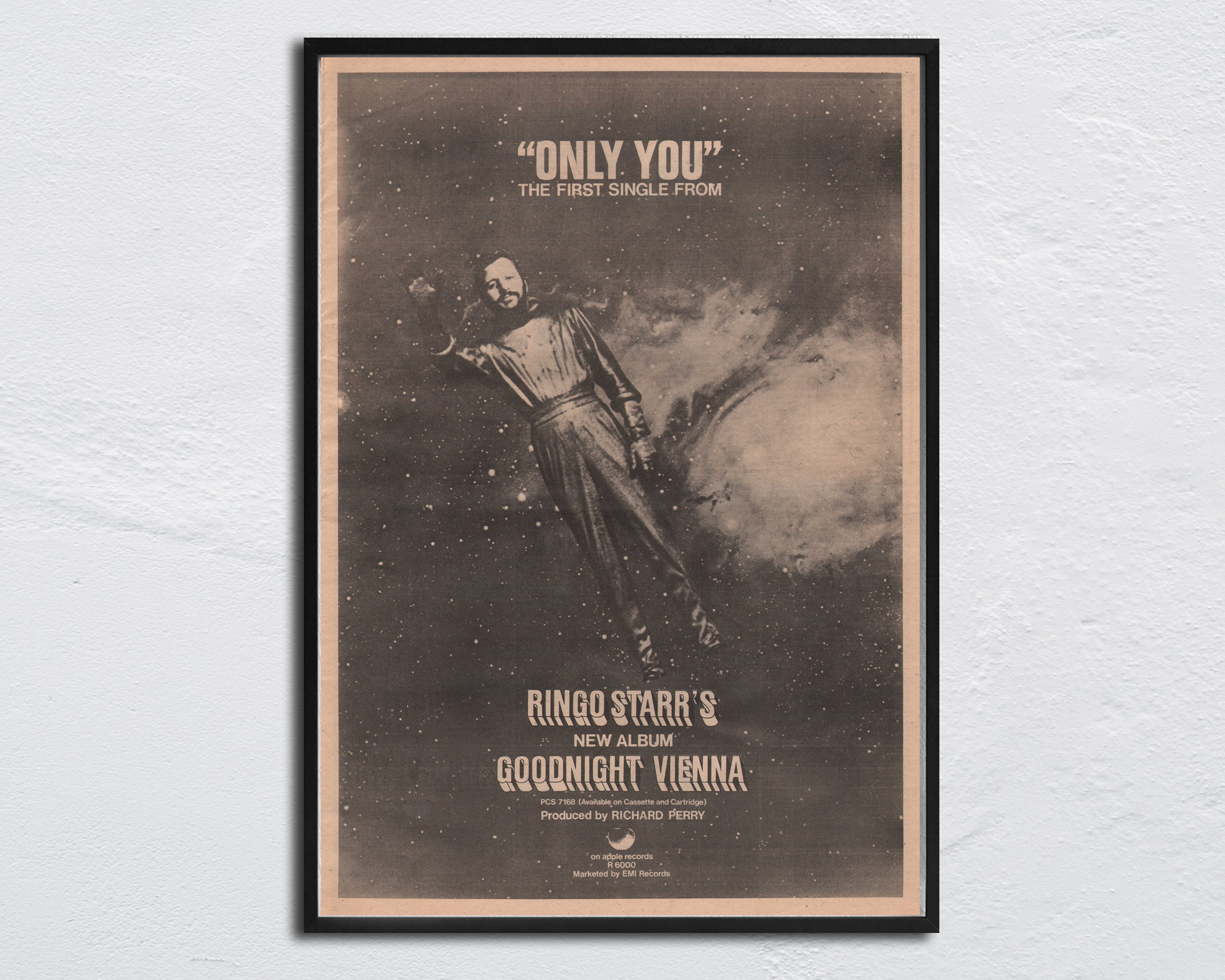 Ringo Starr BEATLES Poster - 1974 Original NME - Only You - Goodnight ...