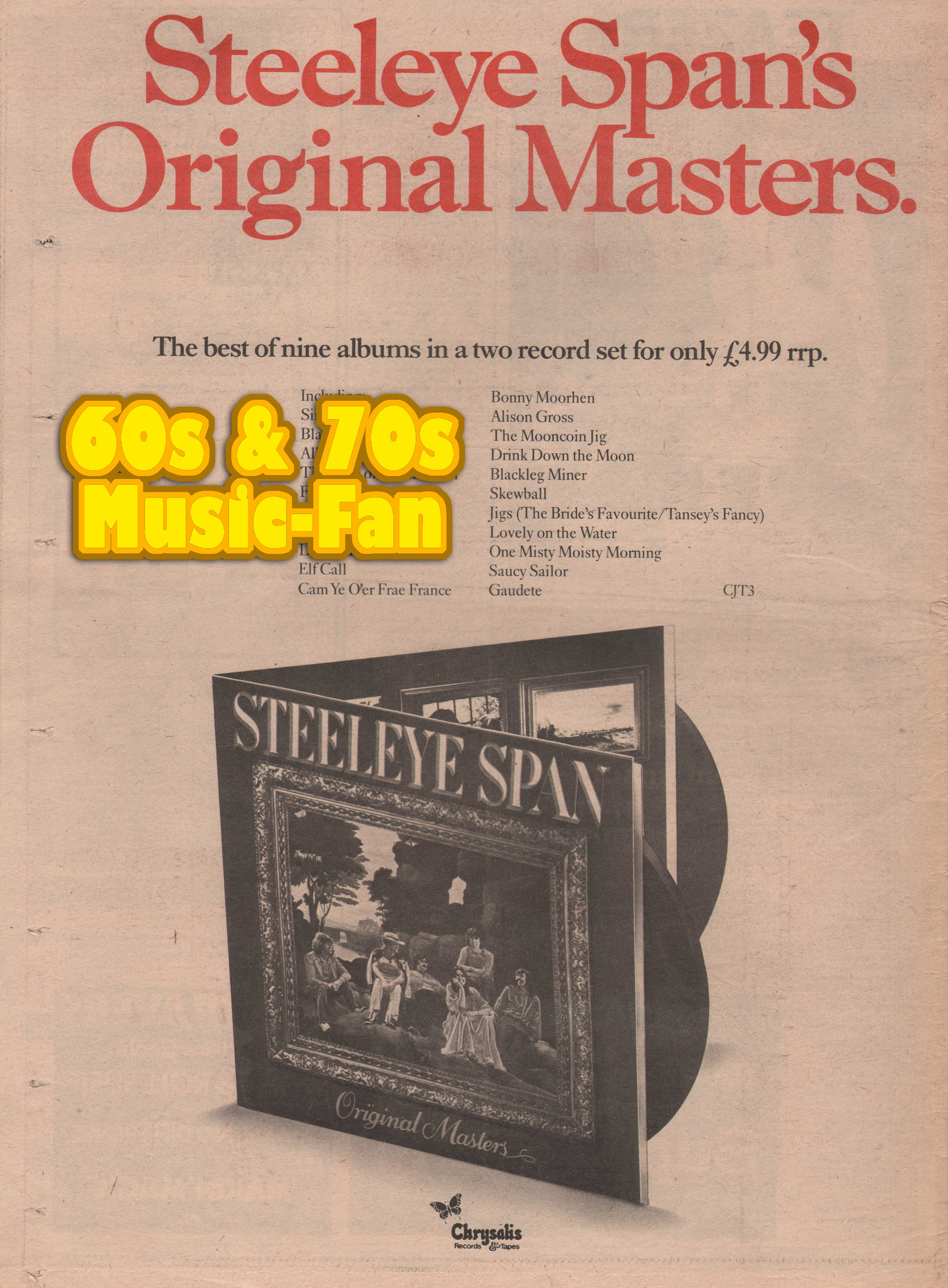 STEELEYE SPAN Poster - 1977 Original NME - Peter Knight, , Maddy Prior ...
