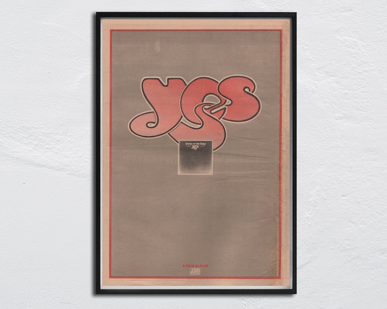 YES 1972 POSTER Original NME Close to the Edge / Tony Kaye, Bill ...