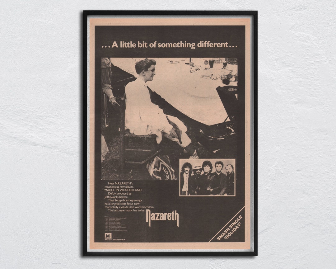 NAZARETH POSTER 1980 Original NME - A Little Bit of Something Diffrent ...