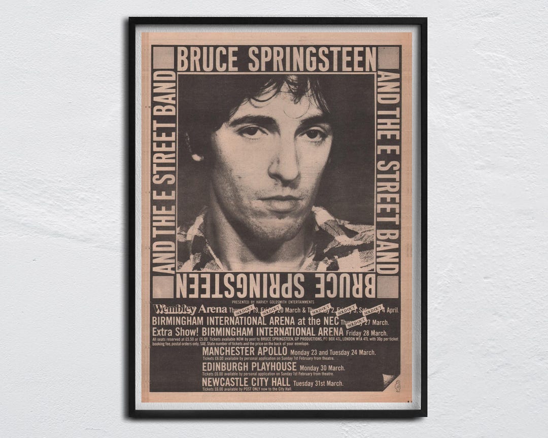 BRUCE SPRINGSTEEN Poster - 1981 Original NME - and the Street Band - Etsy