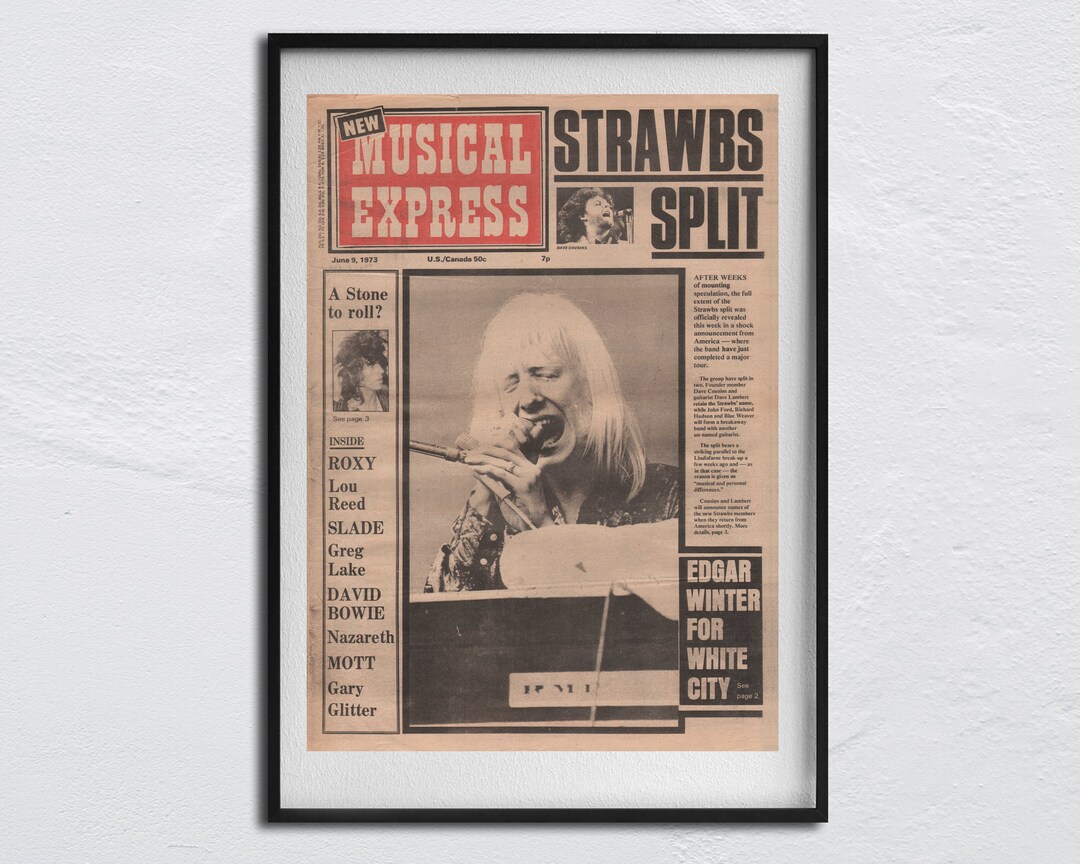 EDGAR WINTER Poster - 1973 Original NME Cover - Etsy