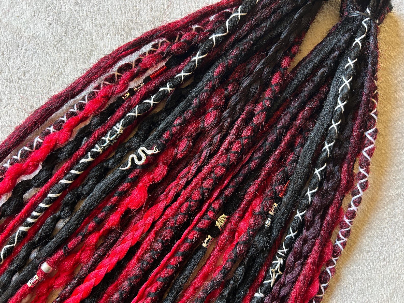 Black Heat - Synthetic Dreadlocks | Custom Made Handmade | Kanekalon ...