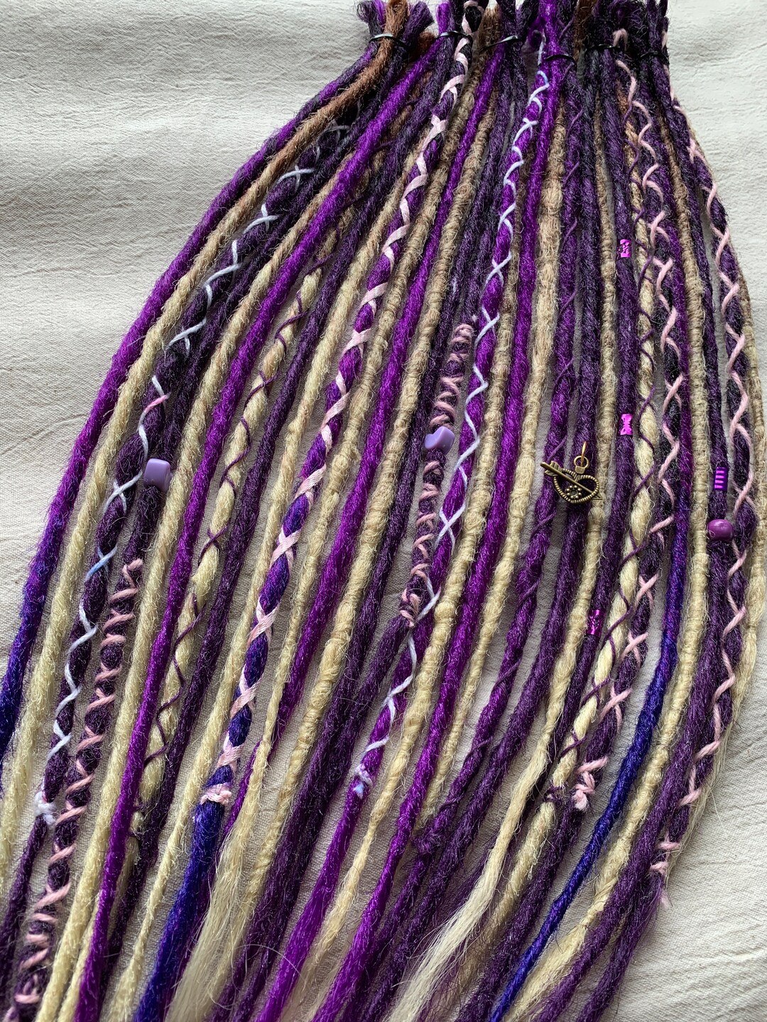 Purple Ghost Synthetic Custom Made Dreadlocks Purple Lilac Violet ...