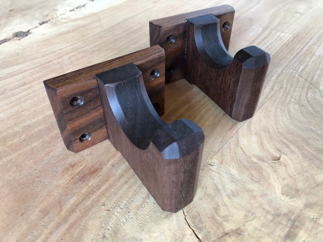 Heavy Duty Rifle Shotgun or Bow Wall Mounts Walnut (2 Included) - Etsy
