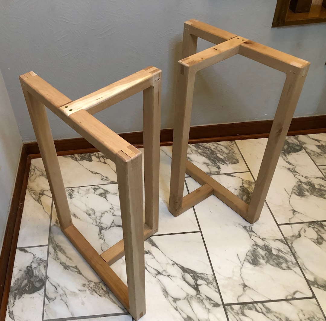 2 X 28 Dining Table Legs, T-shaped Wood Table Legs, Office Table Legs ...