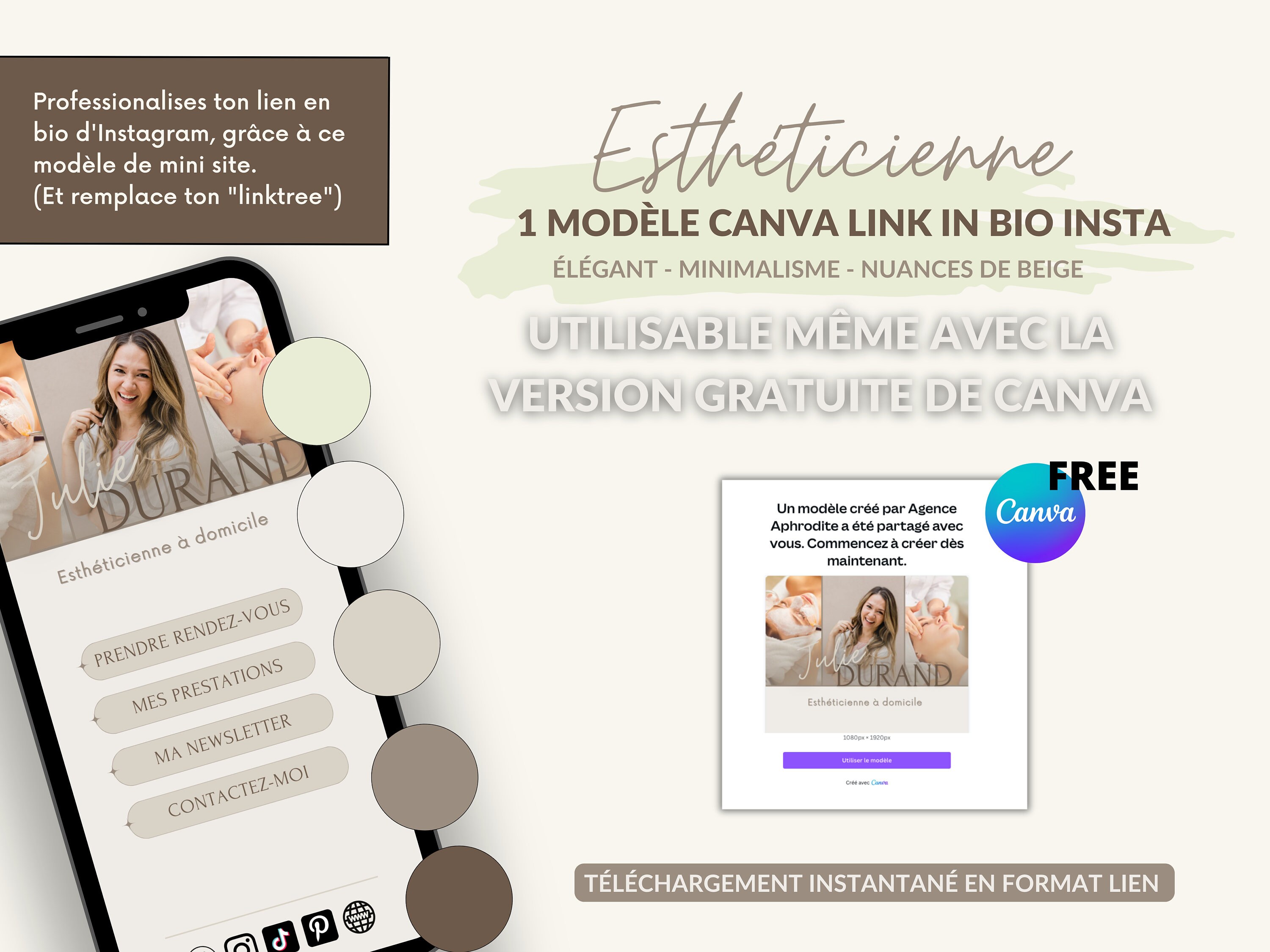 Canva Template Editable Link in Bio Instagram, Bio Insta, Destination ...