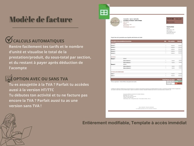 Google Sheets Invoice Template for Business | Customer Invoicing With ...