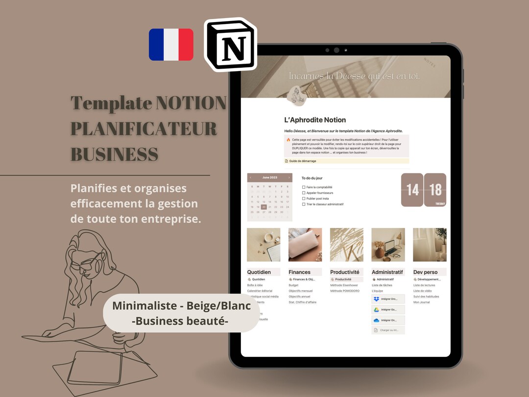 Notion Model French Business Organizer, Planning, Budget and Project ...
