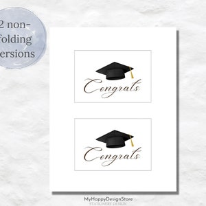 Printable Graduation Card Printable Congratulations Card Folding ...
