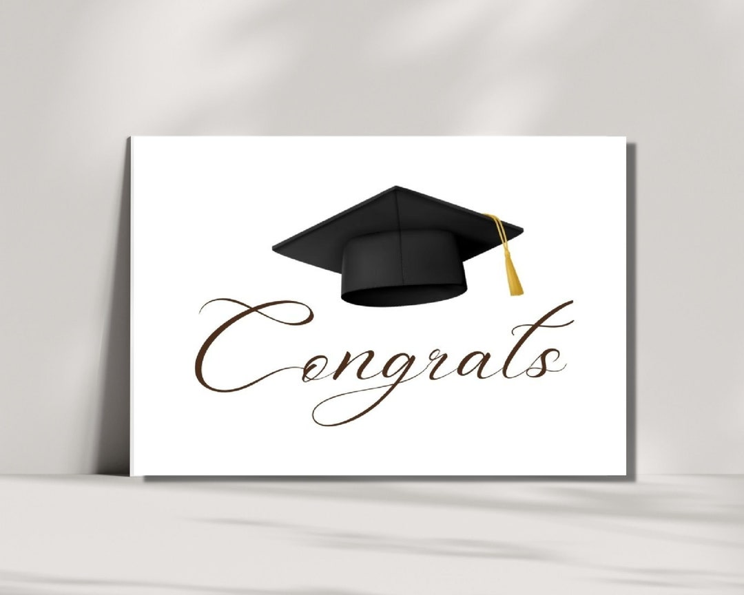 Printable Graduation Card Printable Congratulations Card Folding ...