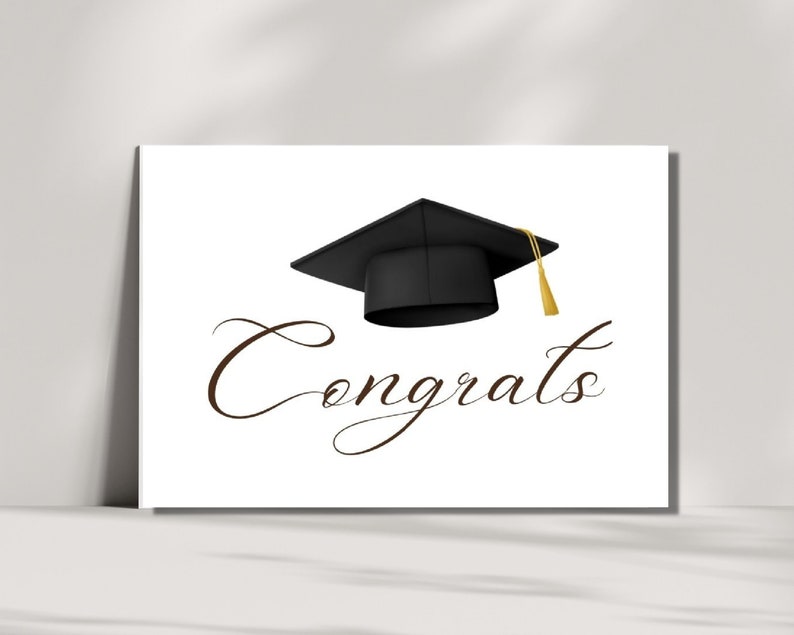 Printable Graduation Card Printable Congratulations Card Folding ...