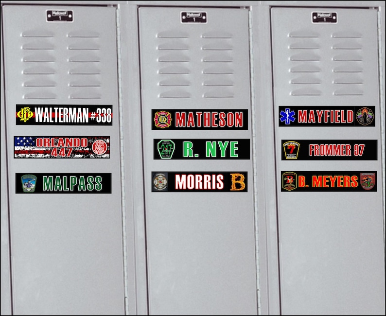 Firefighter Locker Magnet | Custom Rectangle | Firefighter Gift ...