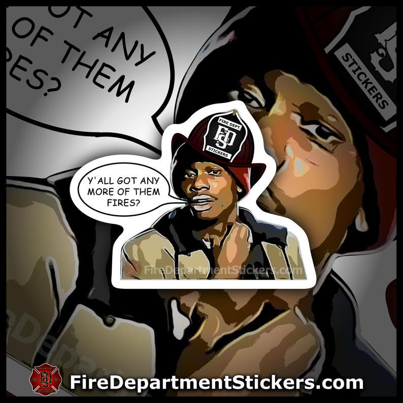 Tyrone B. Firefighter Meme Sticker | Waterproof, Scratch Resistant - Etsy