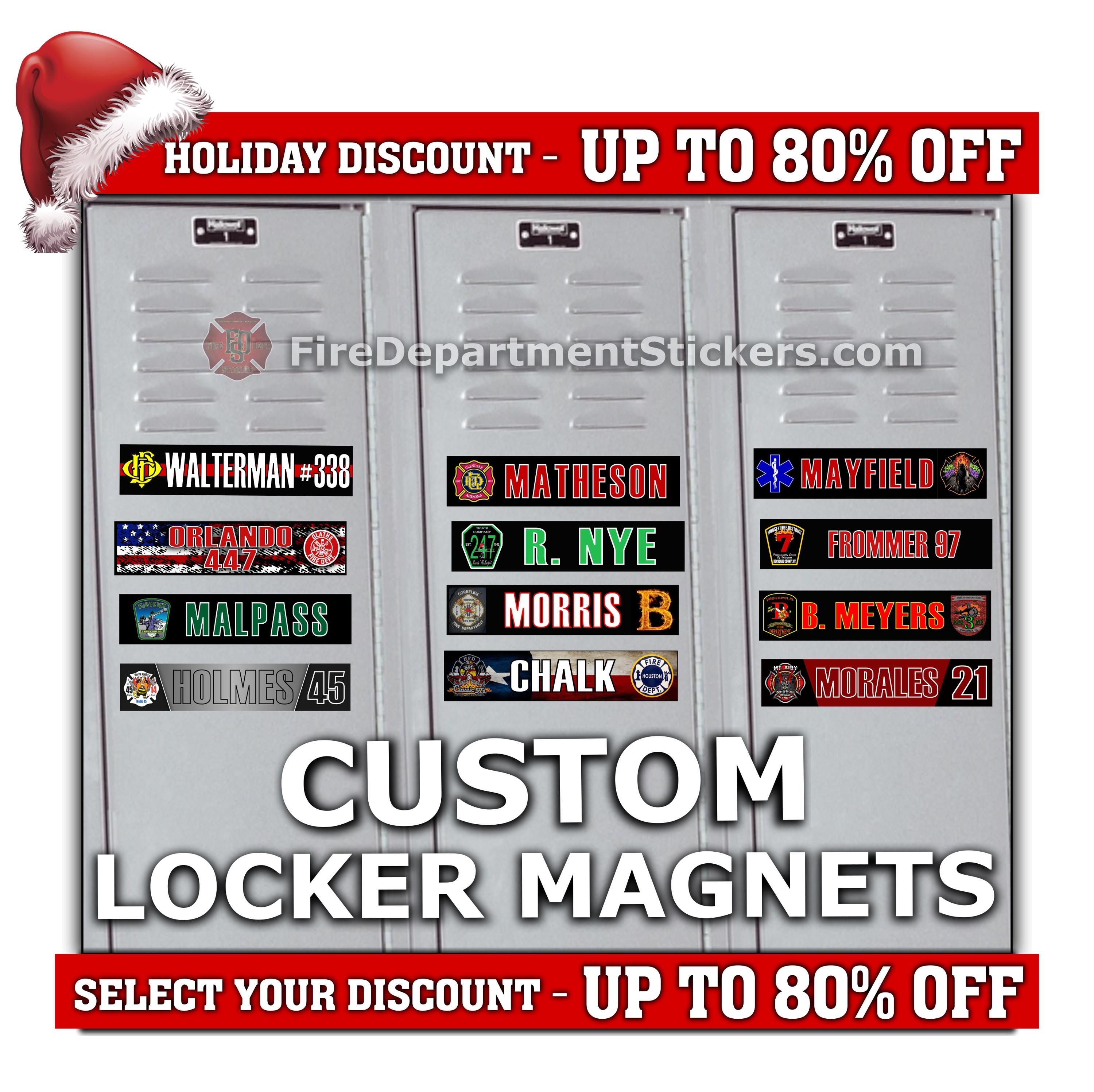 Firefighter Locker Magnet | Custom Rectangle | Firefighter Gift ...