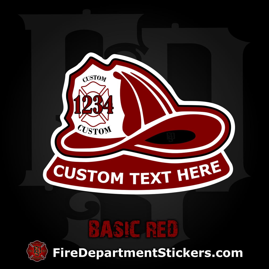 Custom Firefighter Helmet Decal | Waterproof Fireman Sticker - Etsy